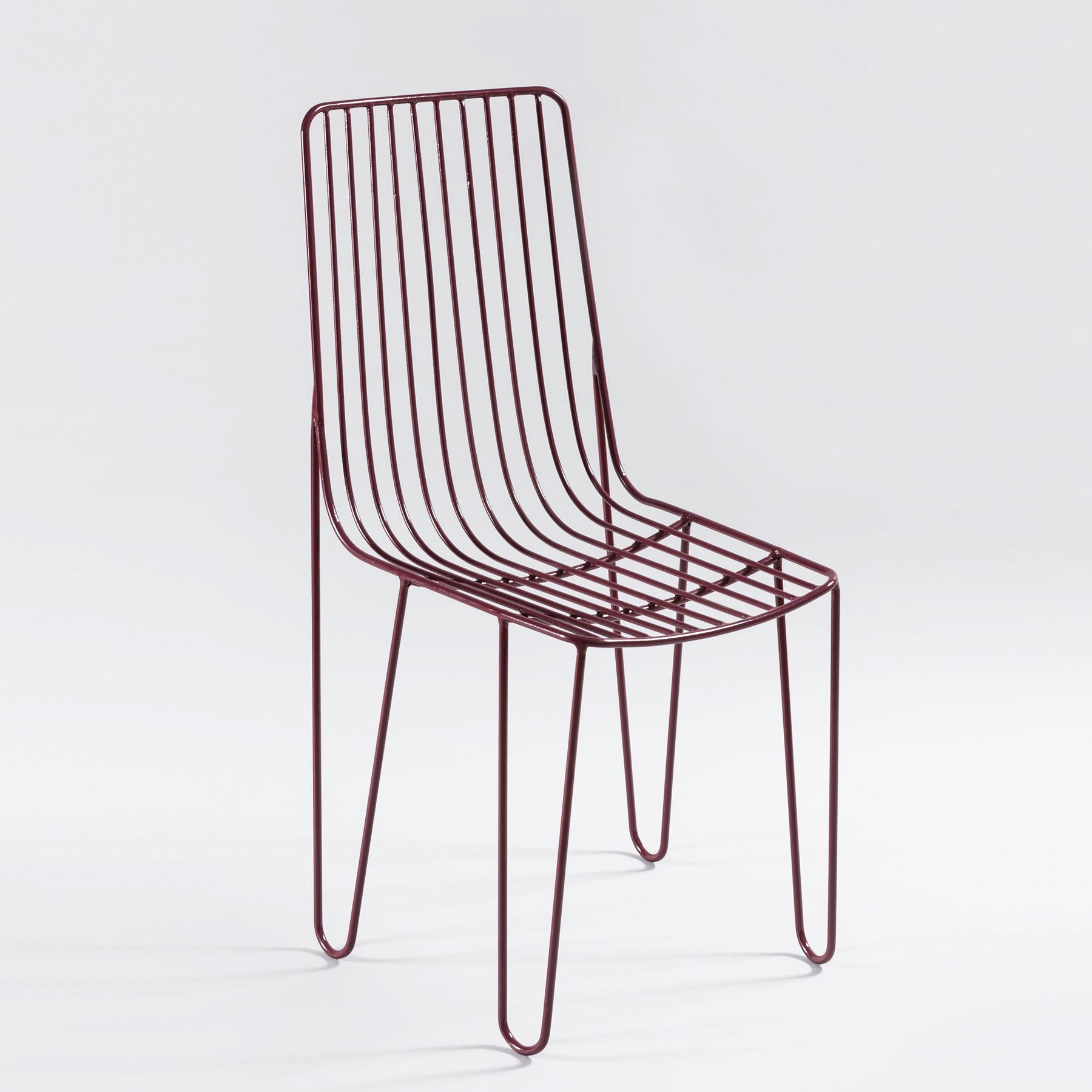 Wine Red Iron Chair accuratecrafts